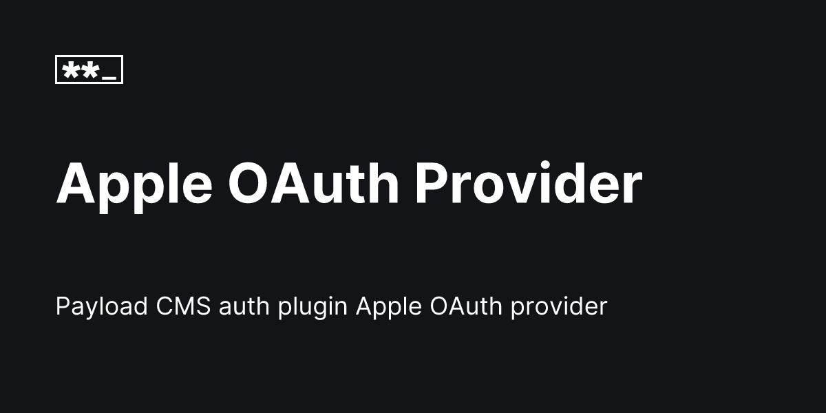 Apple OAuth Provider